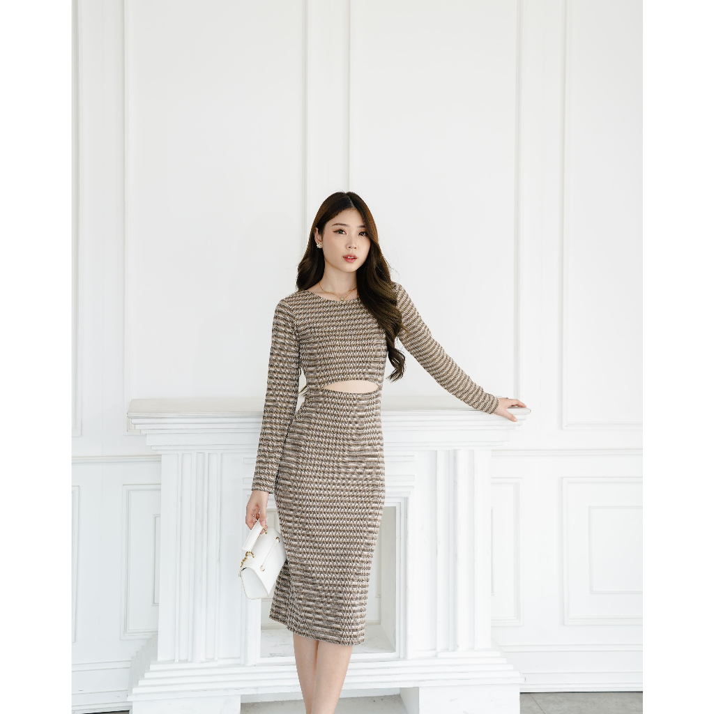 Jual HER VOGUE Elysees Dress | knit bumil strech | Shopee Indonesia