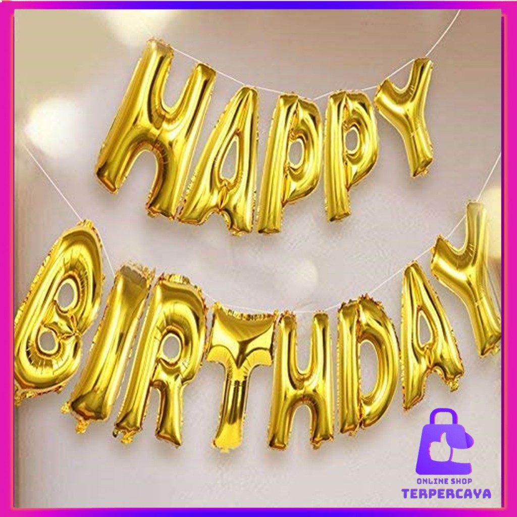Jual OST Balon Foil Huruf Gold ± 40Cm 1Pcs Ballon Foil Abjad Alphabet ...