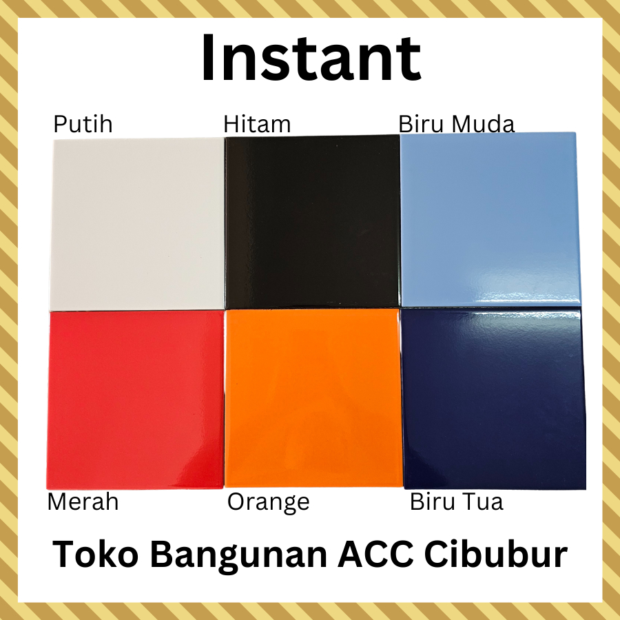 Jual Keramik 20x20 IKAD Putih Hitam Biru Tua Biru Muda Merah Orange ...