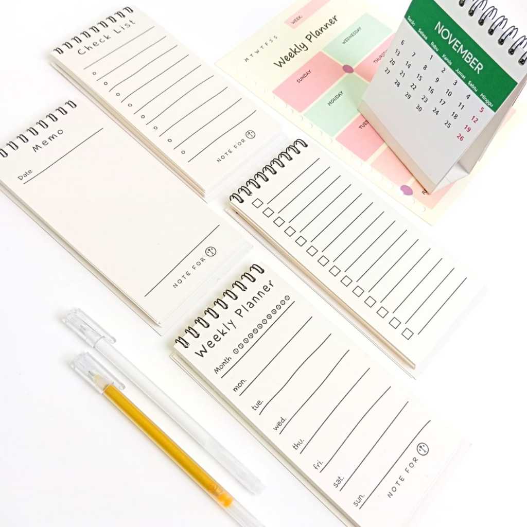 Jual Buku Catatan Mini Weekly Planner / Check List / Memo / To Do List ...