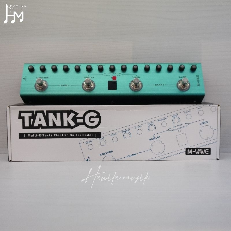 Jual Portable Efek Gitar mvave M-Vave Tank G Multi Effect Processor ...