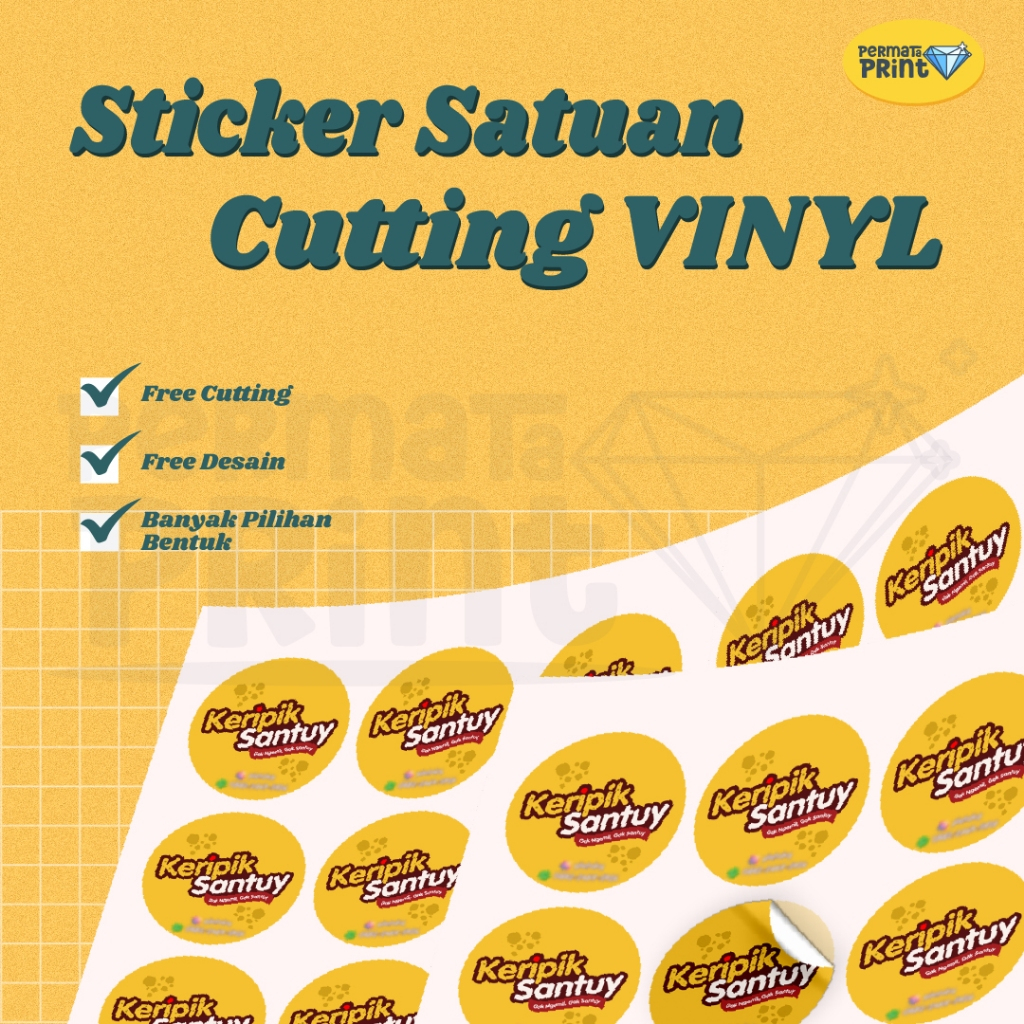 Jual [FREE CUT & DESIGN] Stiker Vinyl [ANTI AIR] Stiker Label Kemasan ...