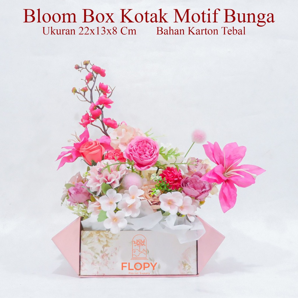 Jual Bloom Box Kotak Motif Bunga / Kotak Hampers / Kotak Kado | Shopee Indonesia