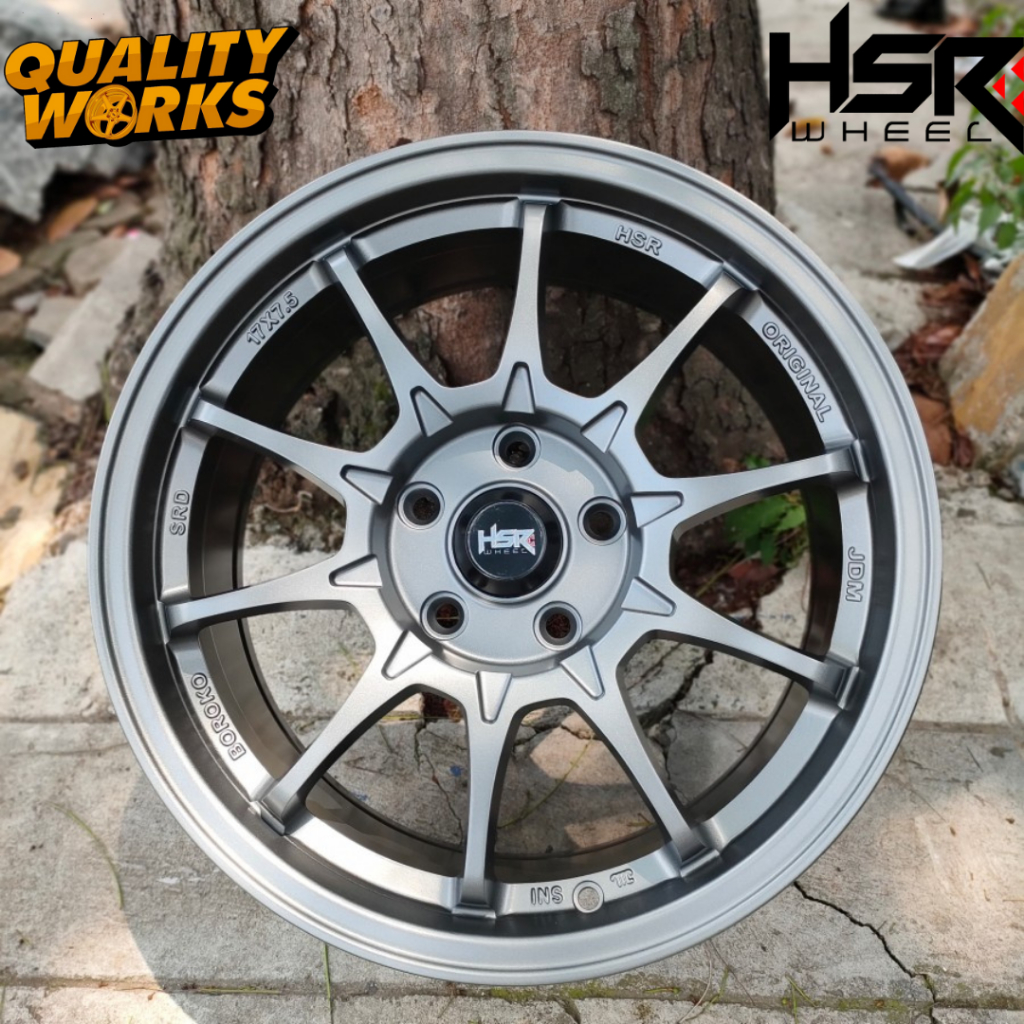 Jual Velg Mobil Murah Ring 17 Inch Pelek Hsr Boroko Srd R17 Lubang baut 5 Grey Pnp Hrv ...