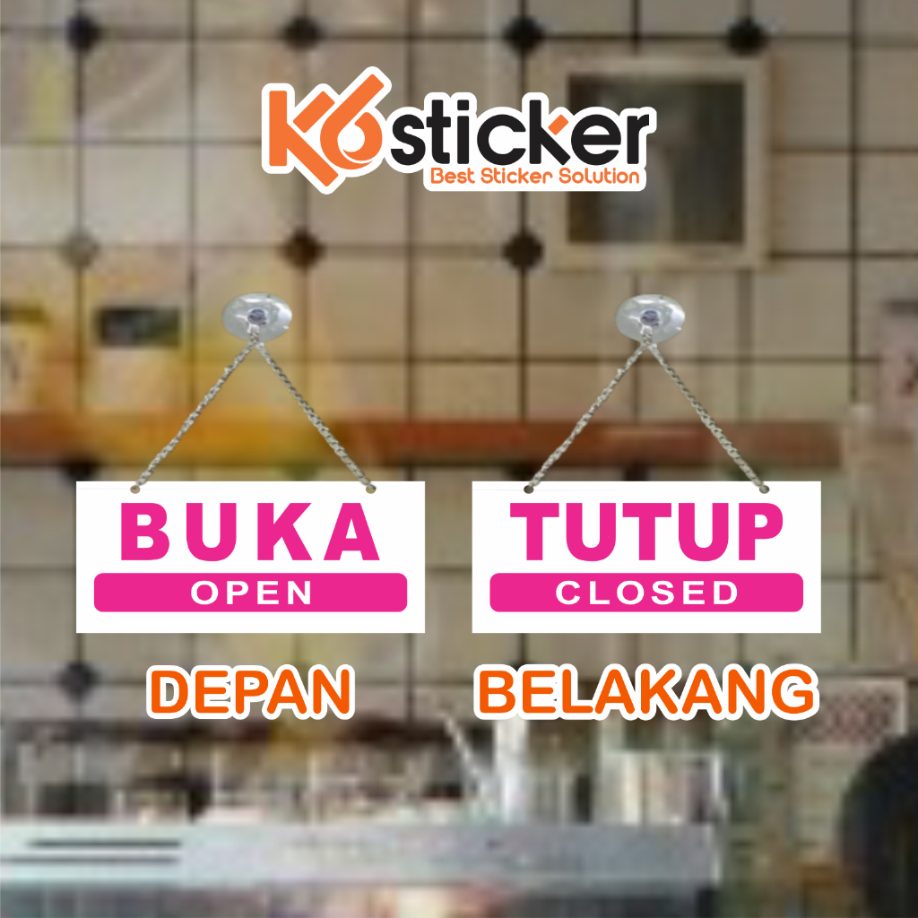 Jual Sign Acrylic-Open Closed / Buka Tutup (2 muka) | Shopee Indonesia