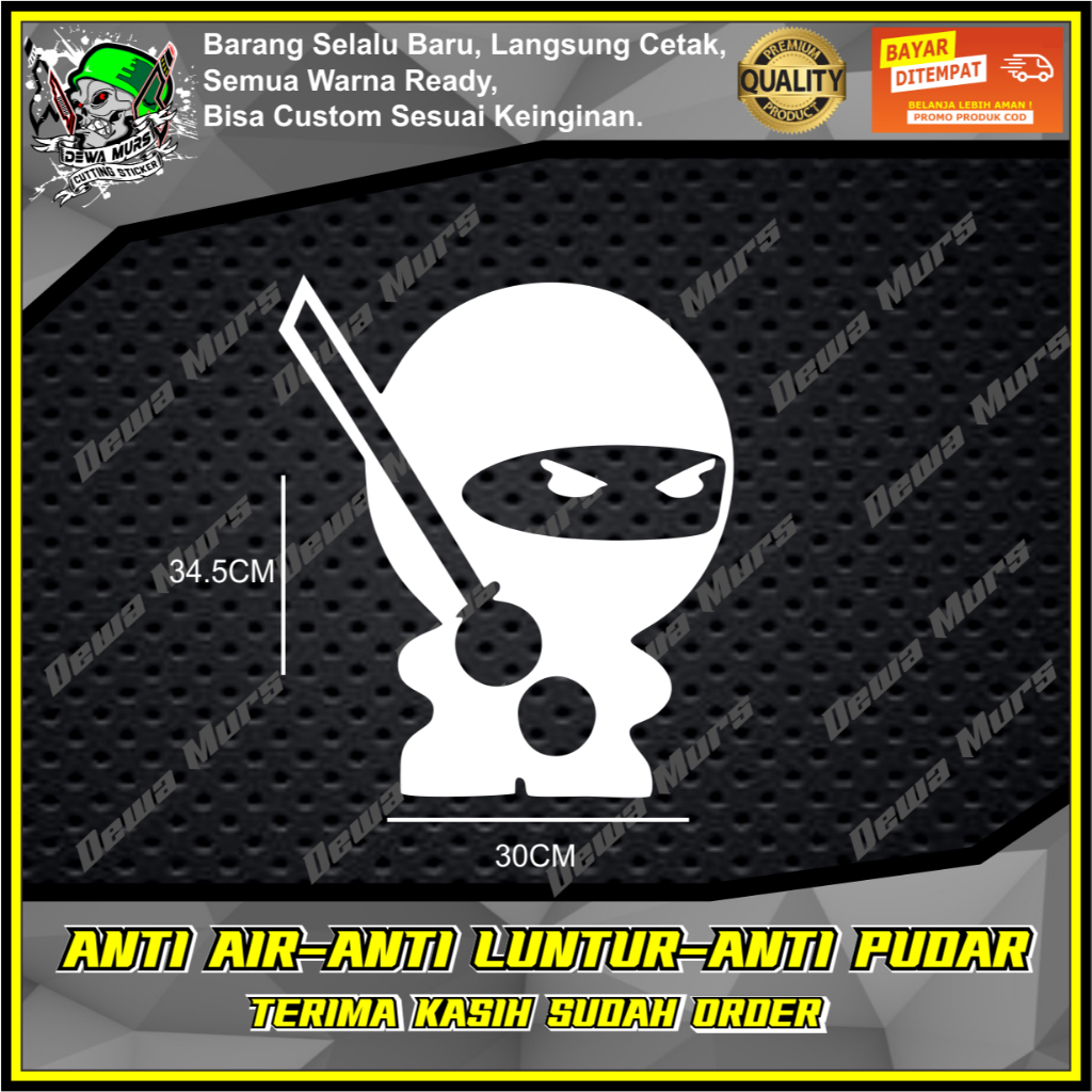 Jual Cutting Sticker BONEKA NINJA Cocok Buat Motor Dan Mobil | Shopee ...