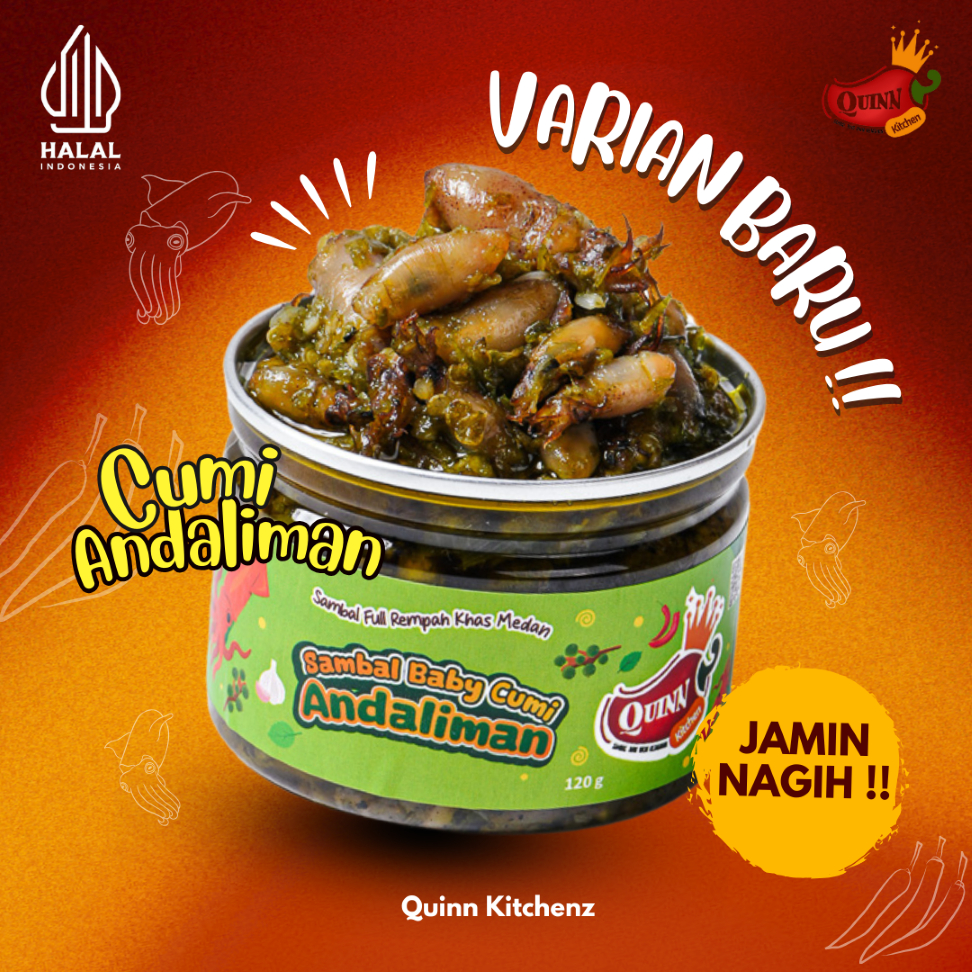 Jual QUINN of Spicy Baby Cumi Andaliman 150g - Sambal Pedas by Kitchen ...