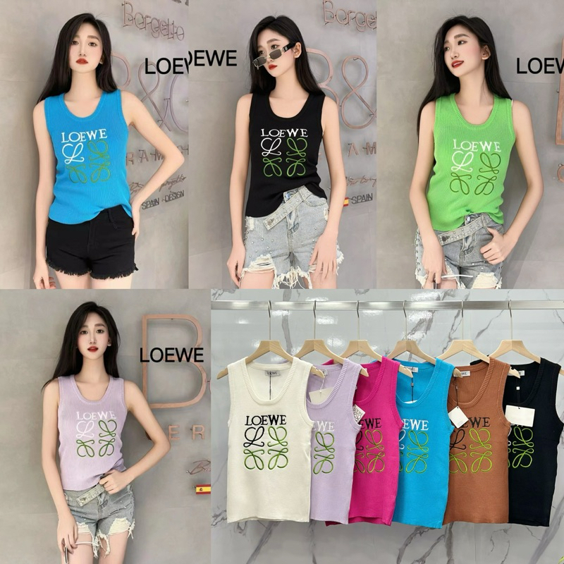 Jual TankTop Rajut Logo Bordir Low - 9221 | Shopee Indonesia