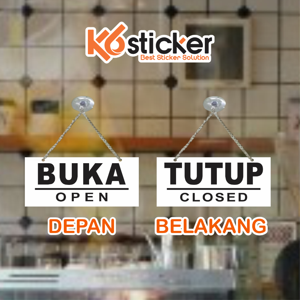 Jual Sign Acrylic-Open Closed / Buka Tutup (2 muka) Papan Tanda Buka ...