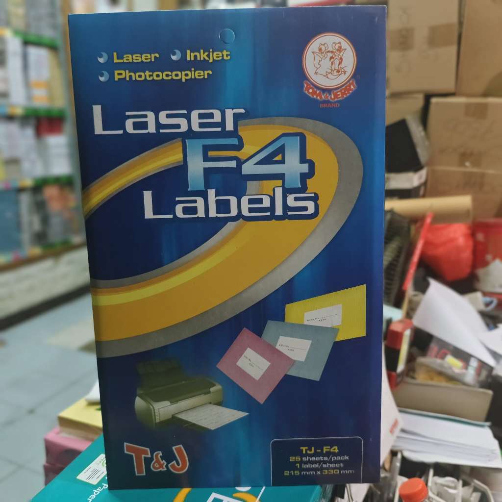 Jual Kertas stiker / label Laser Folio / F4 Tom and Jerry (1 pak / 25 ...