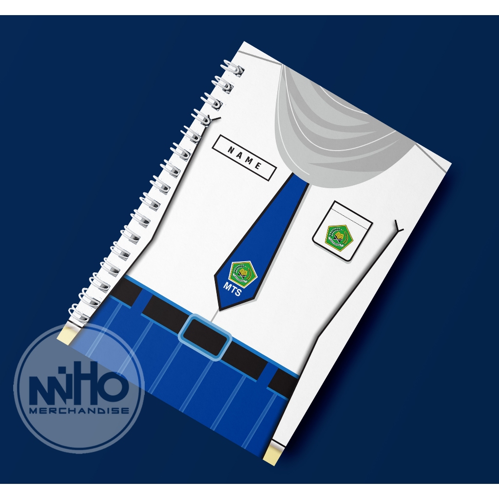 Jual Notebook Buku Custom Seragam MTS/Kertas HVS/Hardcover/60 lembar ...