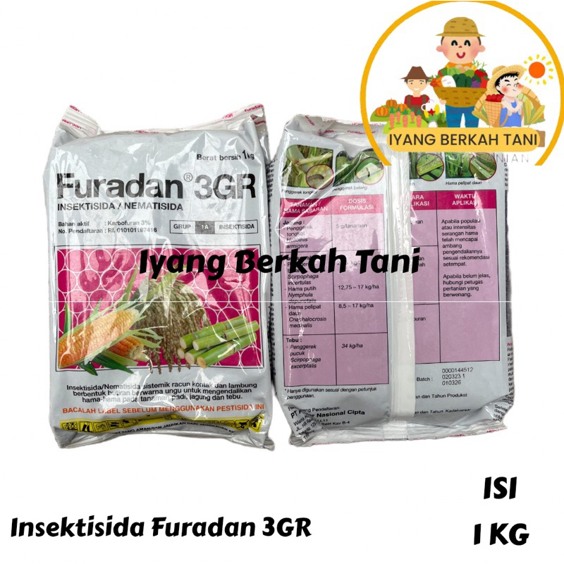 Jual Furadan 3GR 1kg Insektisida Nematisida 1 kg Puradan Hama Kemasan ...