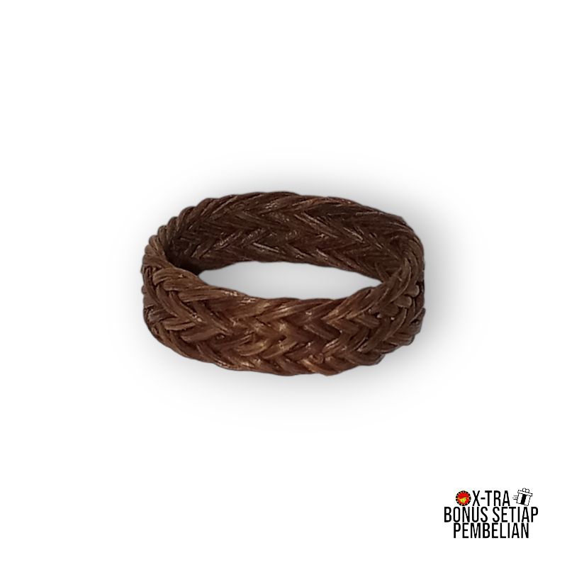 Jual Cincin Simpai 9 Double Coklat Resam/Rotan Asli - Kerajinan Tangan ...