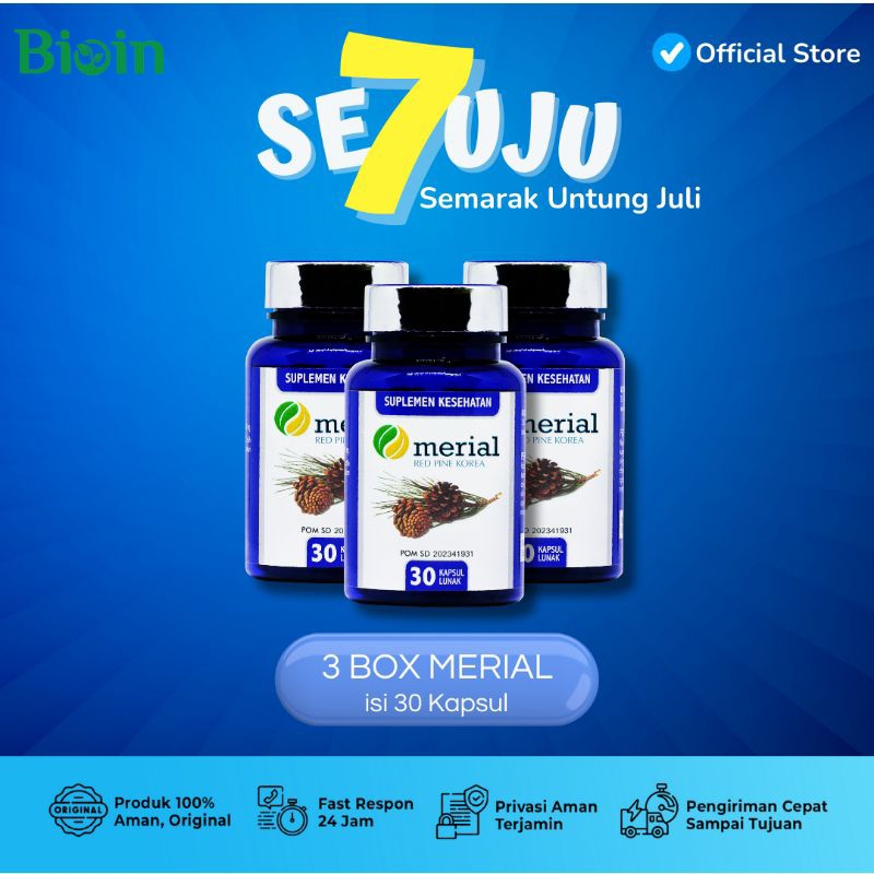 Jual Merial Red Pine 3 Box - Isi 30 Kapsul Original /Bundling Package ...