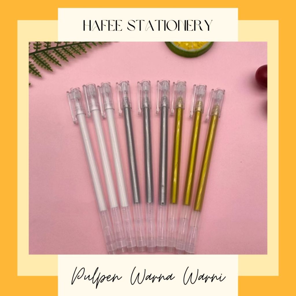 Jual Pulpen Tinta Warna Warni Gel Ink Pen Metalic Pen (dapat kirim ...