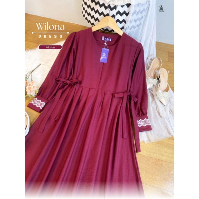 Jual Terlaris Gamis Polo Linen Premium Elegant Kekinian - Wilona Dress ...