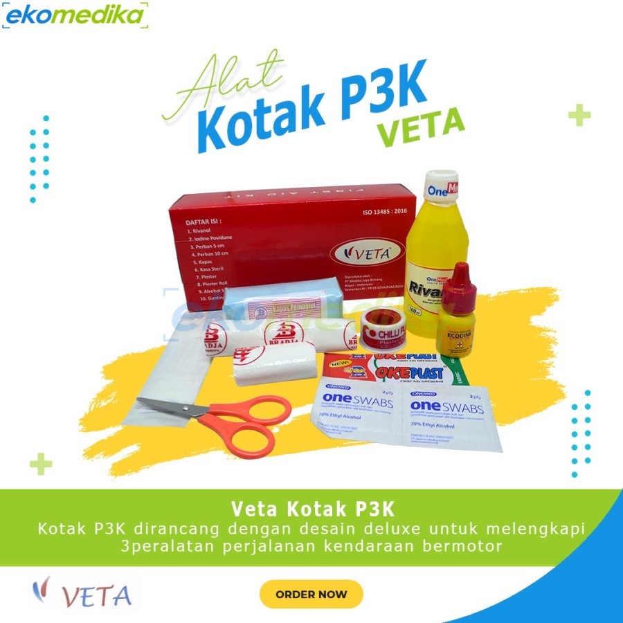 Jual Kotak Obat P3K Mobil + Isi / Kotak Obat PPPK Mobil / Box First Aid ...