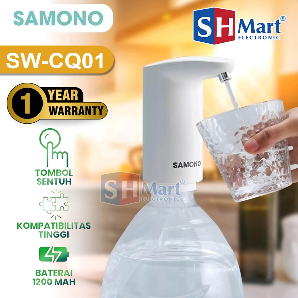 Jual Pompa Galon Elektrik Charge Cas USB 1200mah Samono SW-CQ01 | Shopee Indonesia
