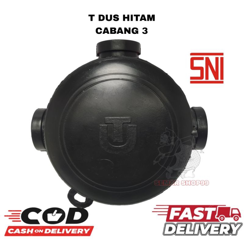 Jual Tdus / T dus / Tdos / Tedus / T Doos 5/8mm HITAM CABANG 3 ...