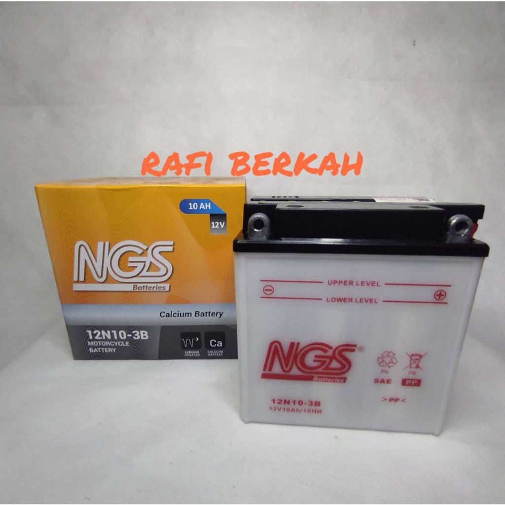 Jual Aki Motor Binter Mercy NGS 12N10-3B 12 volt 10 Ah AKI BASAH | Shopee Indonesia
