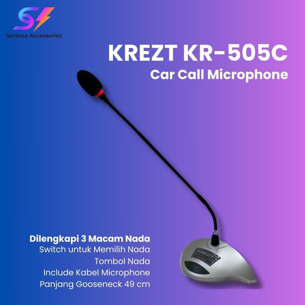 Jual KREZT KR-505C Mikrofon Car Call dengan 3 Nada Pilihan | Microphone ...