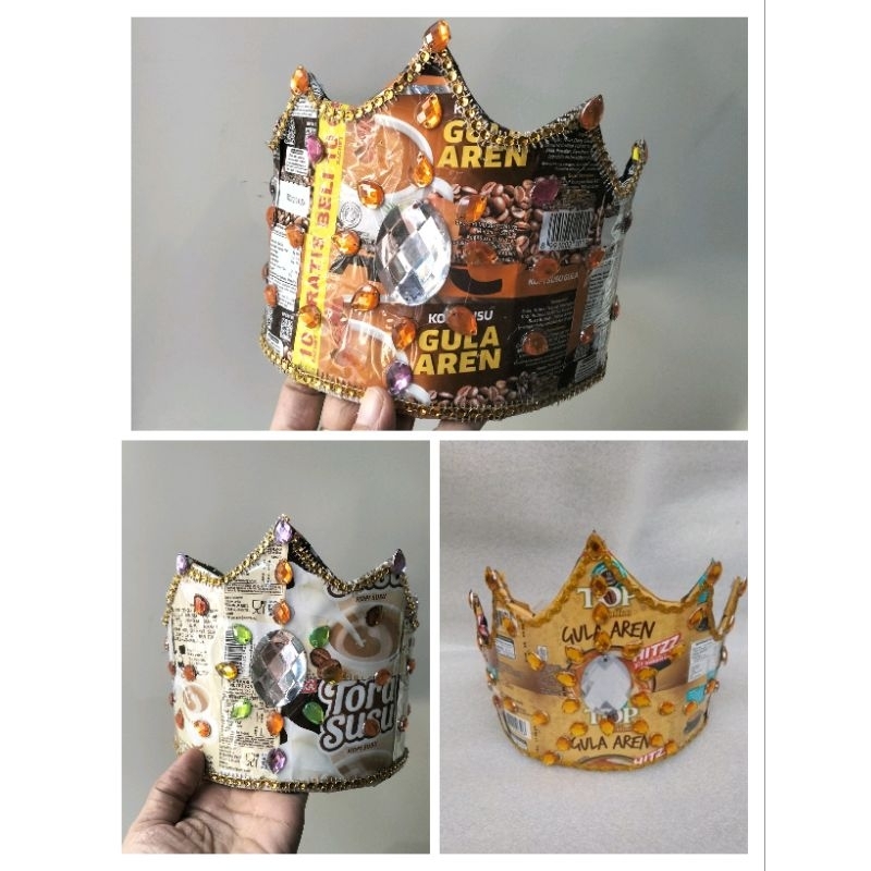 Jual Mahkota raja - Mahkota raja daur ulang sachet- Mahkota dari sachet ...