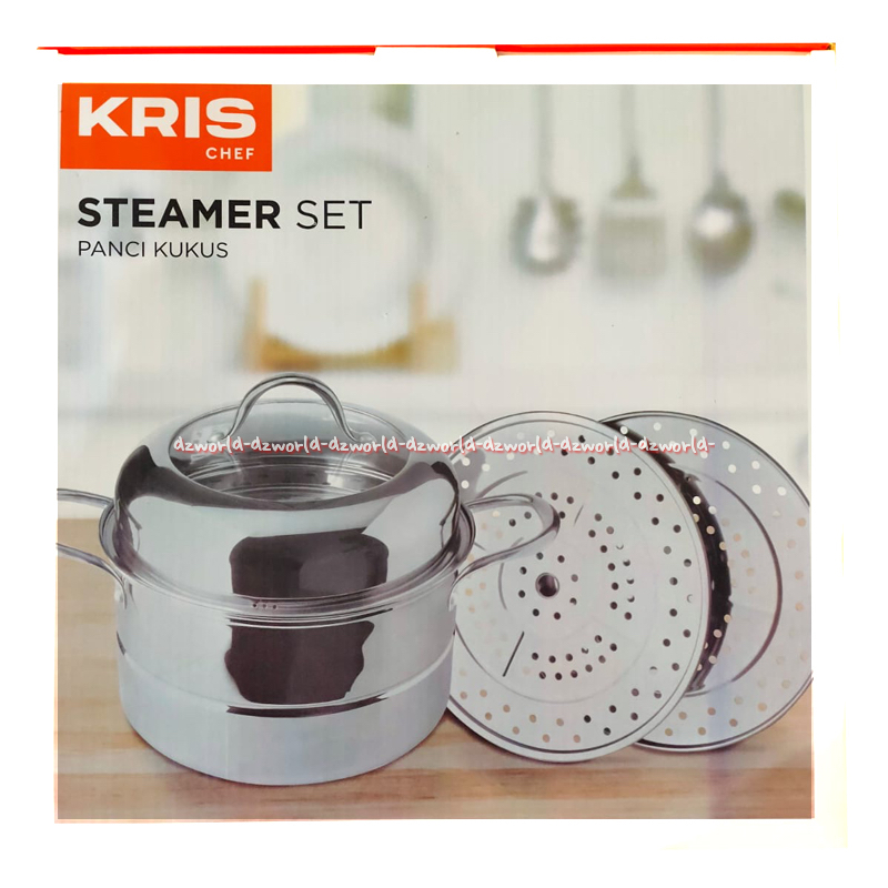 Jual Krischef 2tier 33.5Cm Steamer Set Panci Kukus 2 Susun Model Bulat ...