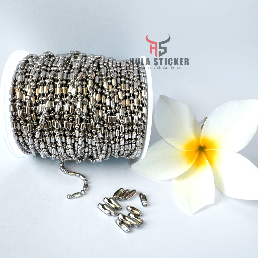 Jual [METERAN] Rantai Titanium Anti Karat Stainless Steel 100% Tidak ...