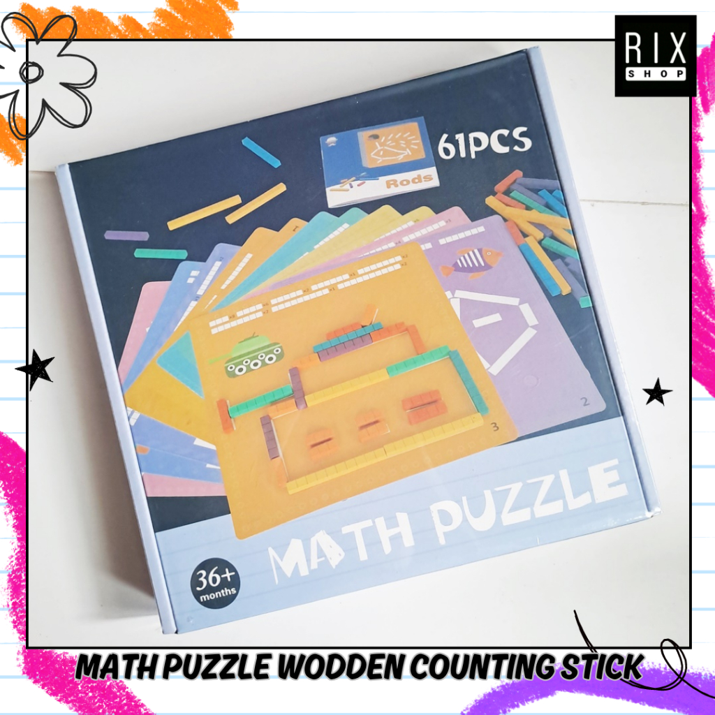 Jual RIX Mainan Anak Math Puzzle Kayu Counting Stik - Belajar Berhitung ...