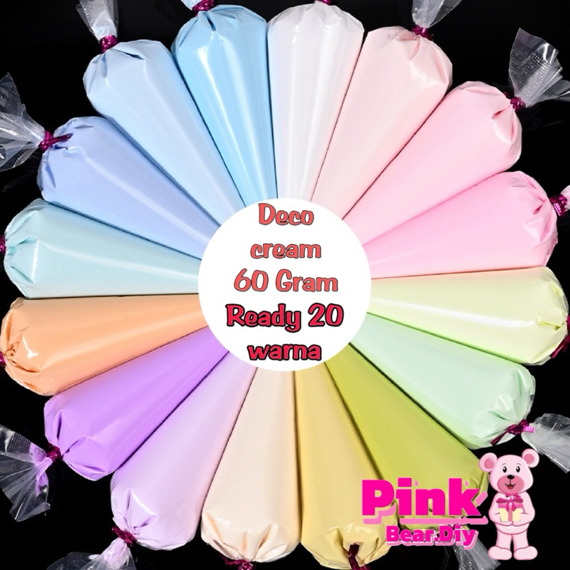 Jual Deco Cream 60 Gram Piping Bag 19 Warna | Lem Krim Serbaguna Diy 60 ...