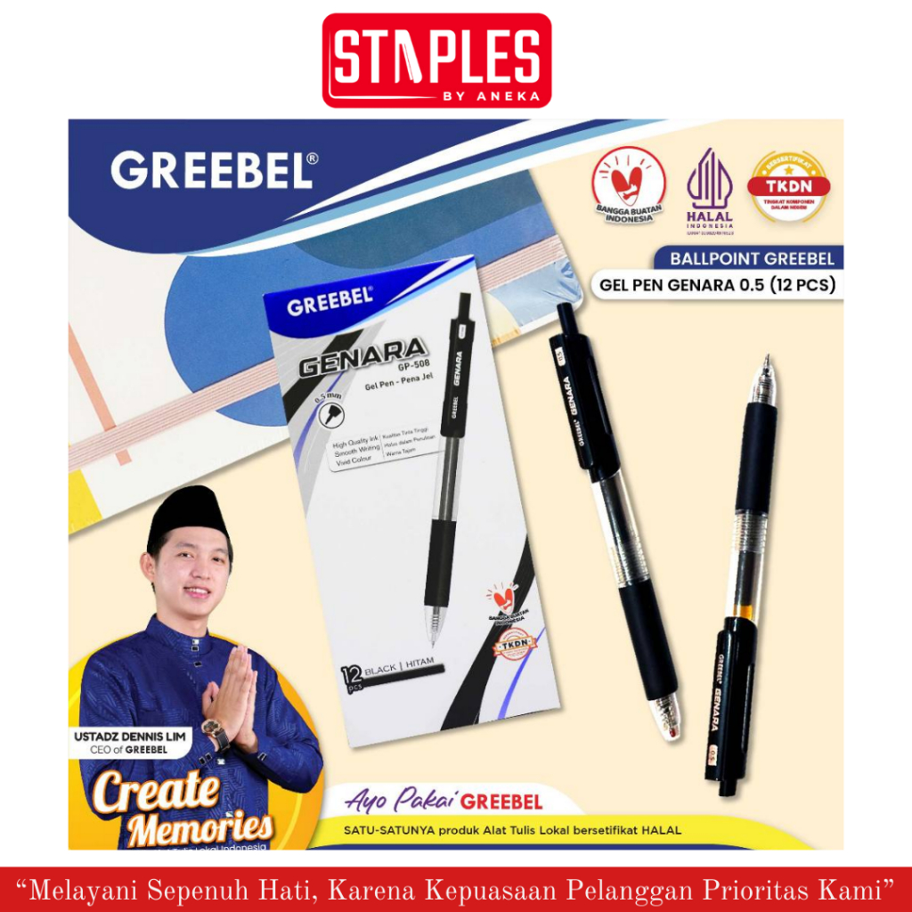 Jual Greebel Pena Gel GP-508 / Pulpen Gel Genara 0.5MM / Pulpen Greebel / Ballpoint Gel | Shopee ...