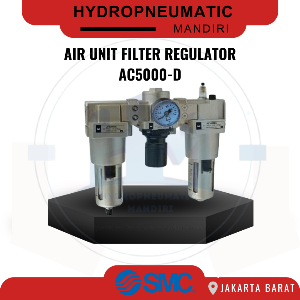 Jual SMC AC5000-06D / AC5000-10D AIR UNIT FILTER REGULATOR LUBRICATOR ...