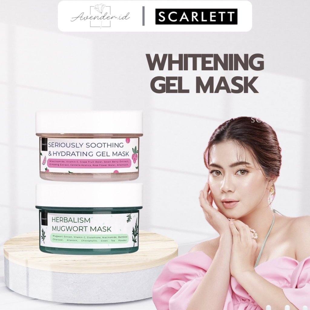 Jual (GET 1 GIFT) SCARLETT WHITENING GEL MASK 100GR | HERBALISM MUGWORT ...