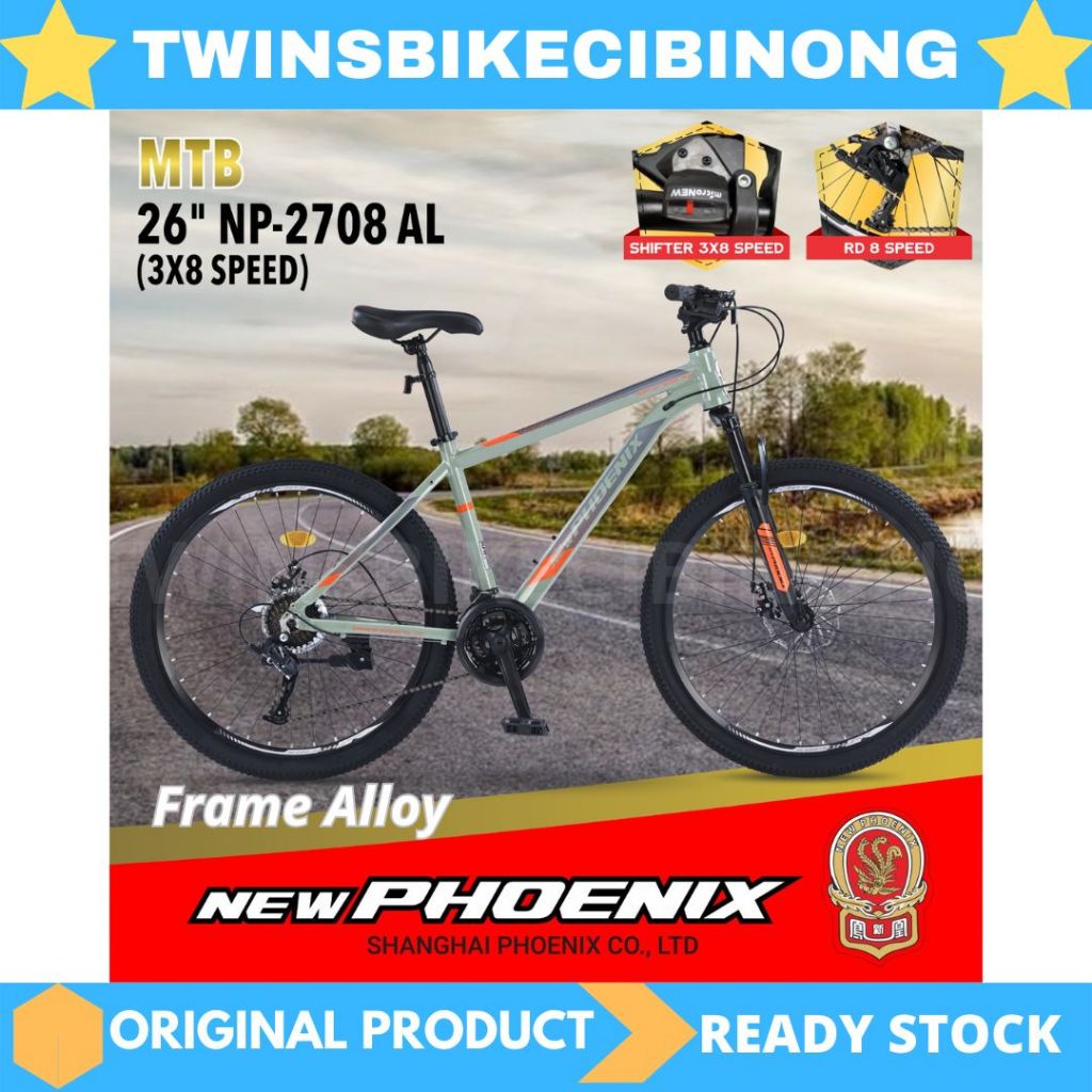 Jual Sepeda Gunung MTB 26 PHOENIX ORIGINAL NP 2708 ALLOY | Shopee Indonesia