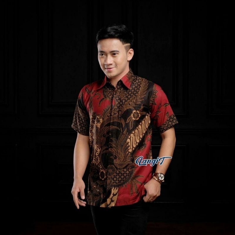 Jual Batik Pria Lengan Pendek Premium BATIK AZIMIL HRB026 motif ...