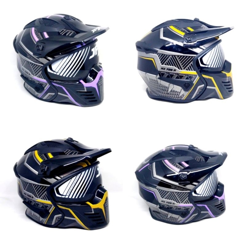 Jual Helm JPX MX 726-R Full face JPX MX Motif MX seri#10 | Shopee Indonesia
