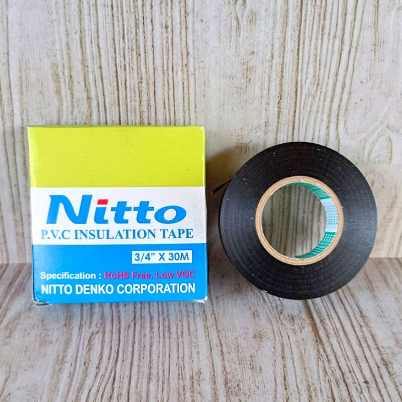 Jual ISOLASI LISTRIK NITTO 3/4" X 30M TAHAN PANAS DAN SUPER LENGKET ...