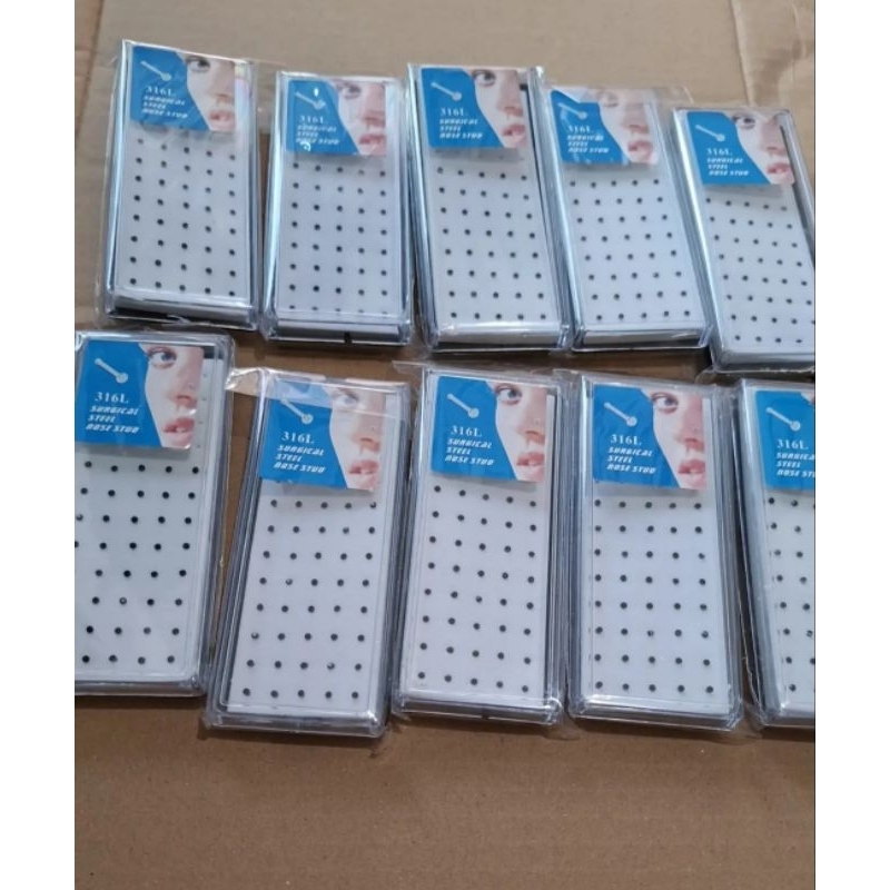 Jual tindik hidung khusus HiTAM per box isi.40 ukuran 2mm | Shopee ...