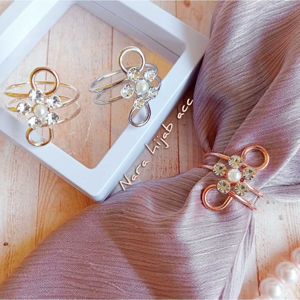 Jual Ring Jilbab Spiral Bunga | Shopee Indonesia