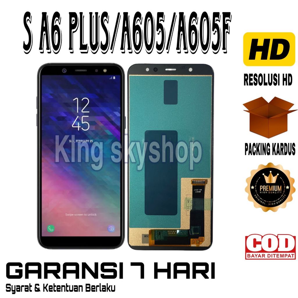 Jual LCD FULSET SAMSUNG A6 PLUS / A605 PERSISI TOUCHSCREEN ORIGINAL COMPLETE | Shopee Indonesia