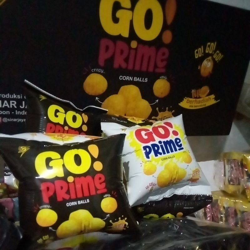 Jual GO PRIME Corn Ball Isi 10 X 18gr Chiki Go! Prem GoPrime Max Snack ...