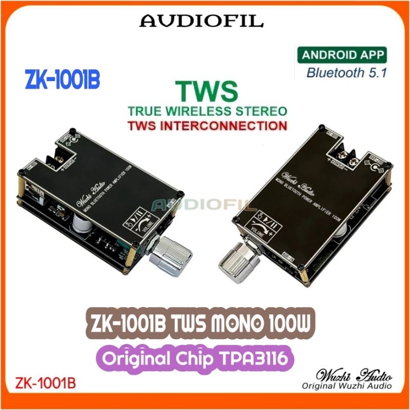 Jual ZK-1001B TPA3116 Amplifier Class D Hifi Bluetooth 5.1 Original ...