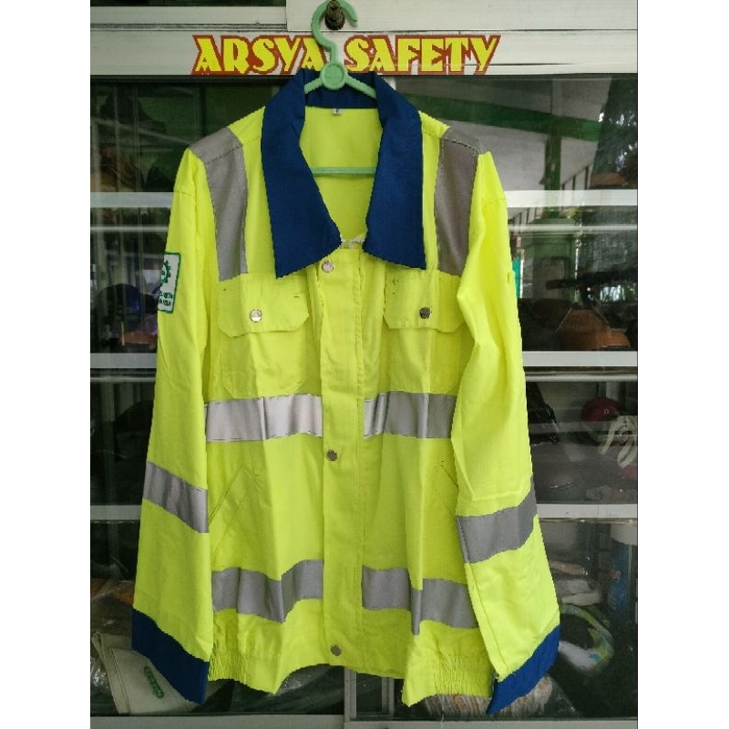 Jual JACKET SAFETY BAJU JAKET SERAGAM WEARPACK SAFETY | Shopee Indonesia