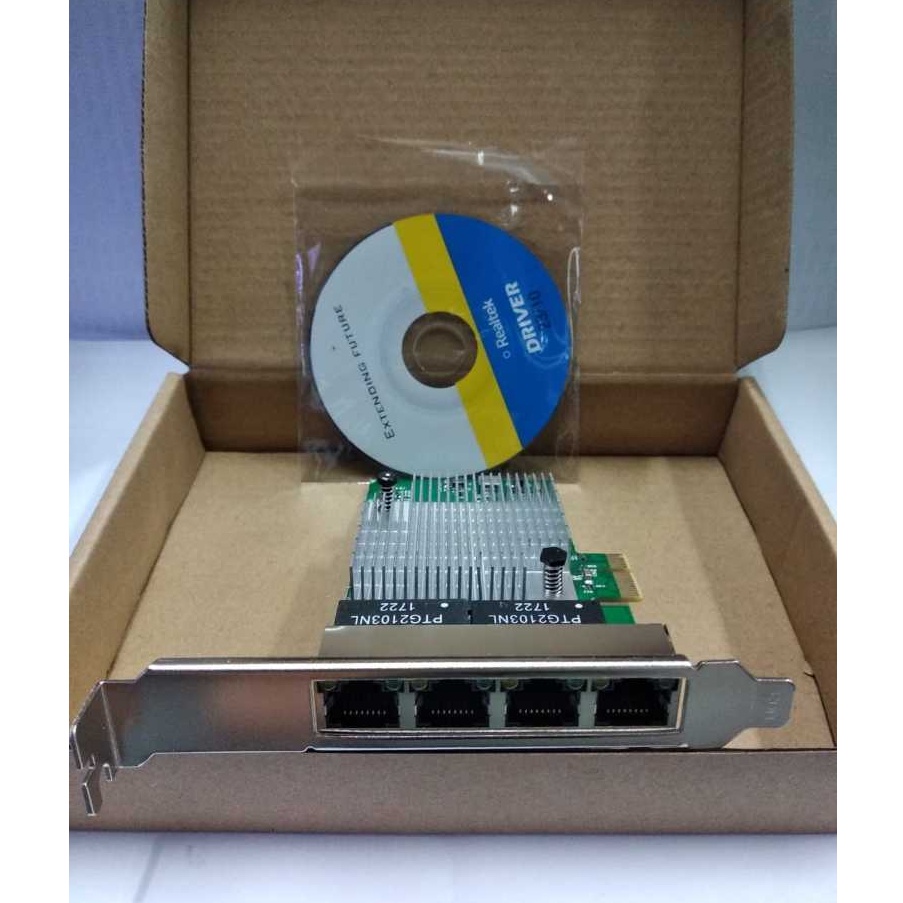 Jual KODE V99Y PCI Express Gigabit LAN 4 port Netline LAN Card PCIe ...