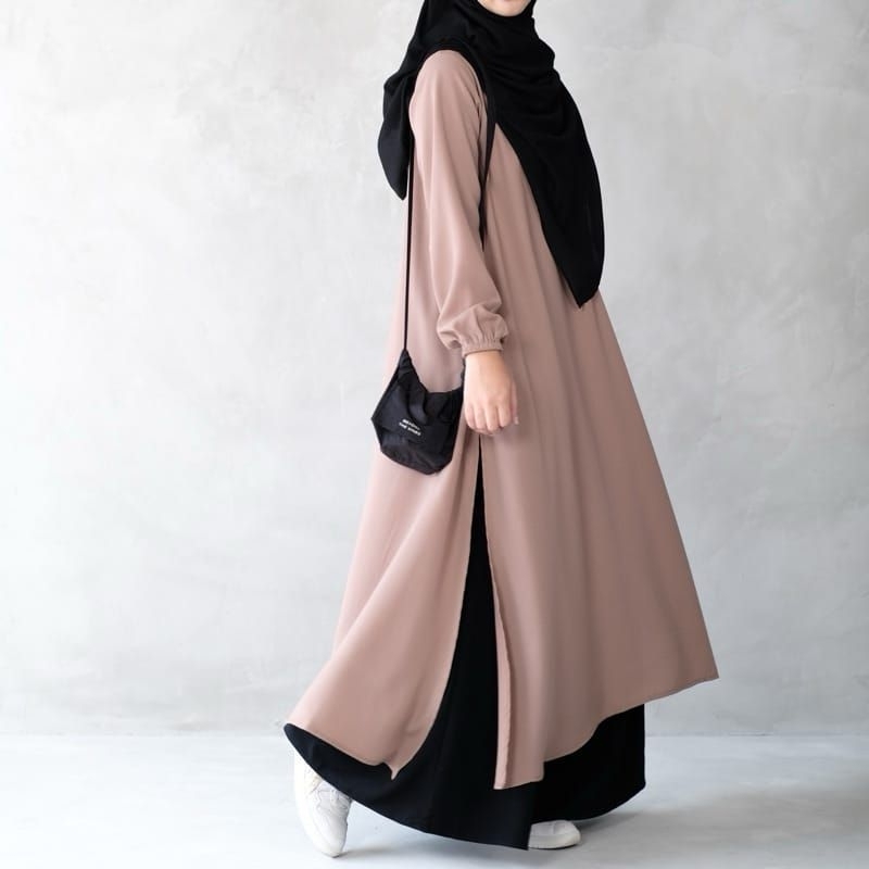 Jual Noura dress /abaya lesti/gamis remaja terbaru/dress polos ootd ...