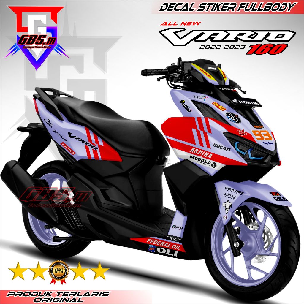 Jual Viral Decal Vario 160 Full Body Stiker Variasi Honda New Vario 160 ...