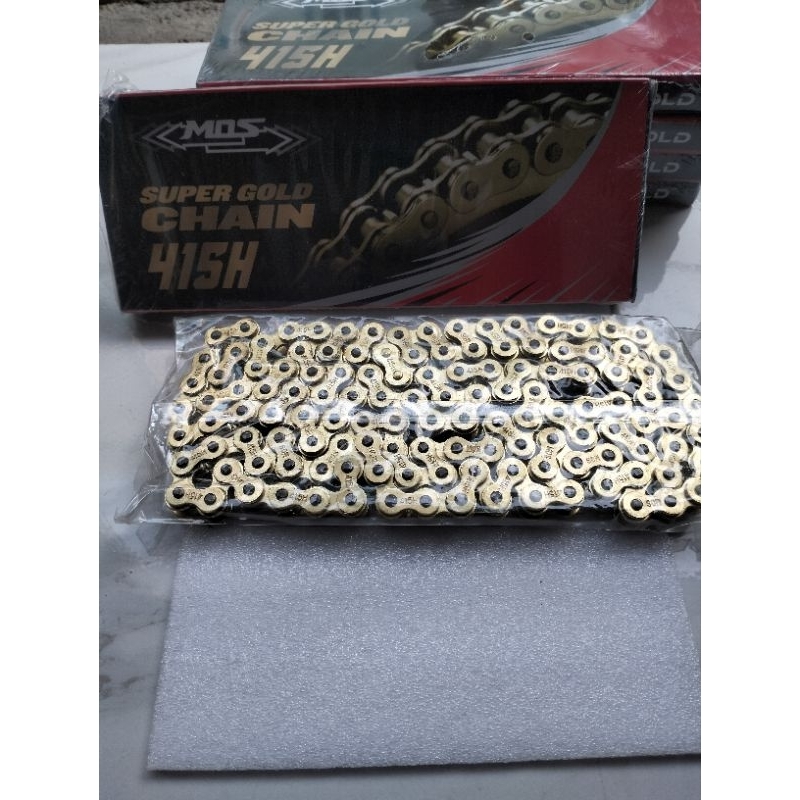 Jual rantai gold mos gorila 415H & 428H panjang 130L rantai gold emas universal | Shopee Indonesia