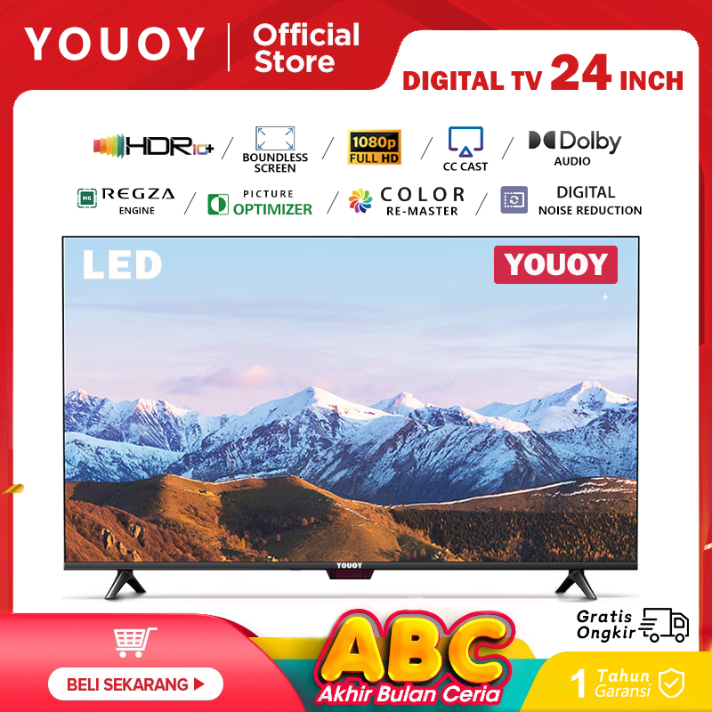 Jual Promosi TV Digital 19/20/21/22/24/25 inch - Panel A+/FHD 2K ...