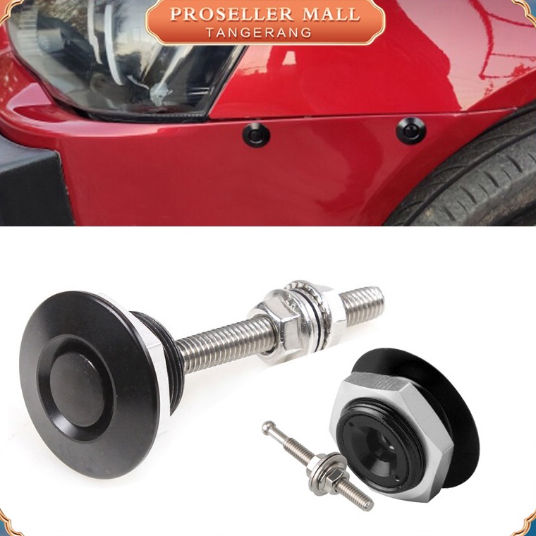 Jual Terbaru 2Pcs 3mm Push Button Quick Release Hood Lock Clip Car ...