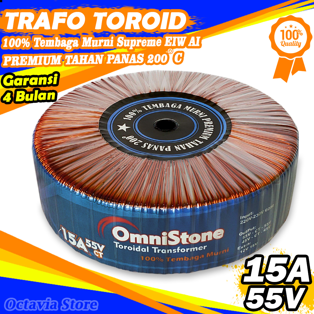 Jual Trafo Toroid OMNISTONE - Trafo Donat OMNISTONE CT 55V 45V 15A ...